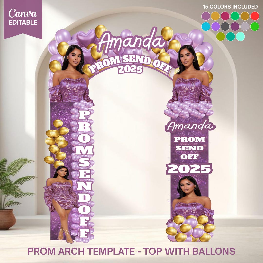 Prom Entrance Arch Template, Prom Send off Arch, Prom Party Decor, Prom ...