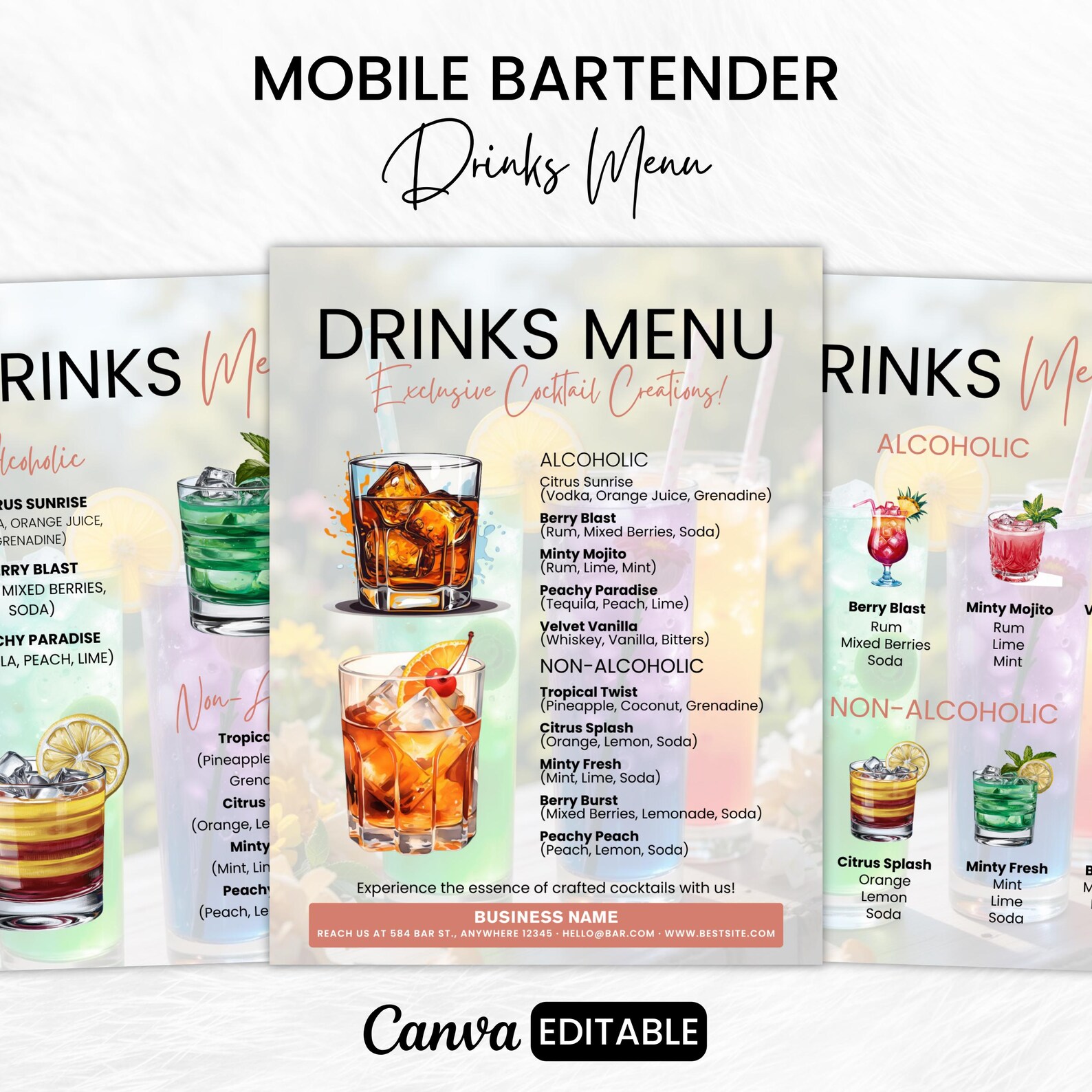 Mobile Bartender Bundle, Mobile Bar Contract, Bartender Contract ...