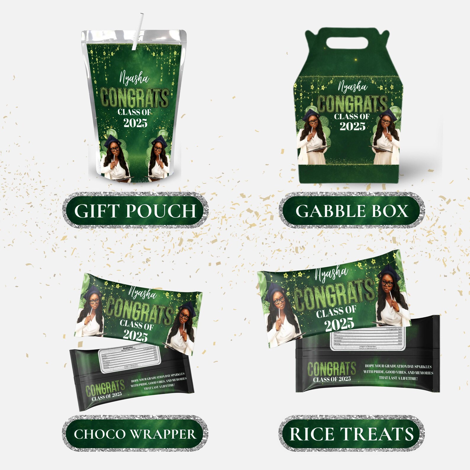 Graduation Party Favor Bundle, Graduation Chip Bag Canva Template ...