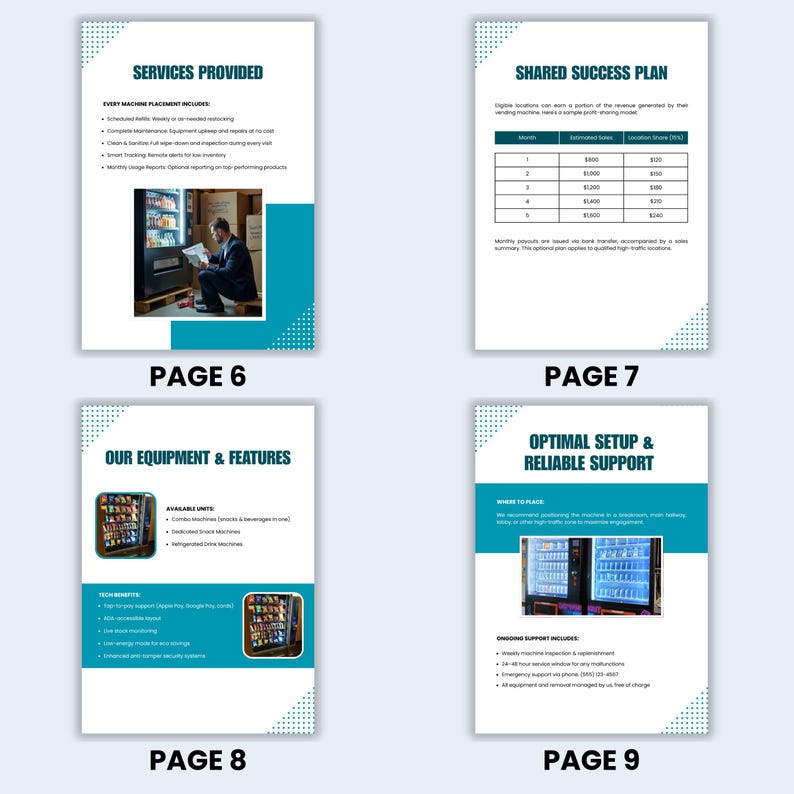 Editable Vending Machine Placement Proposal Template, Vending Machine ...