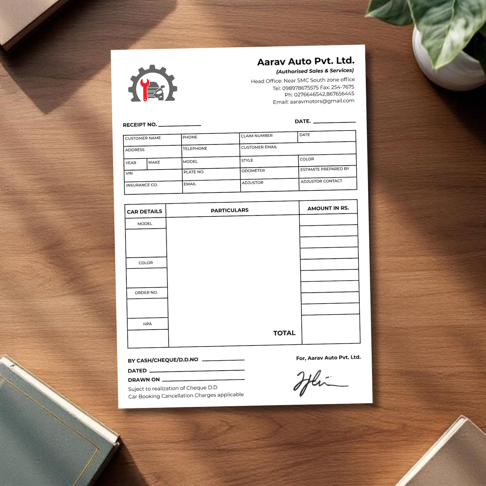 Editable Auto Repair Estimate Template, Auto Repair Invoice, Automotive ...