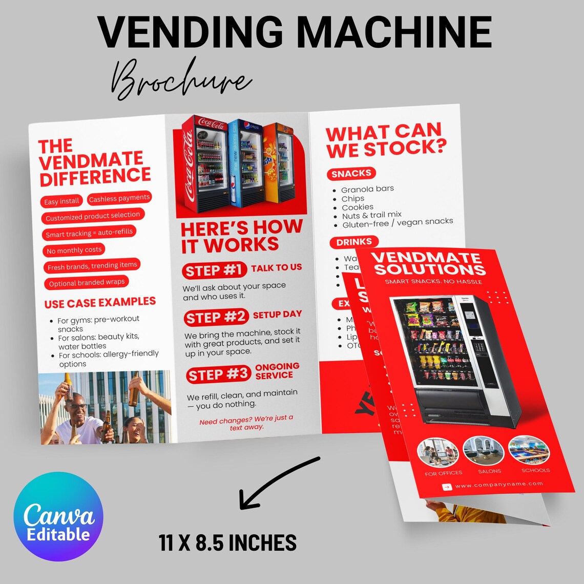 Vending Machine Business Brochure Template, Vending Machine Trifold ...