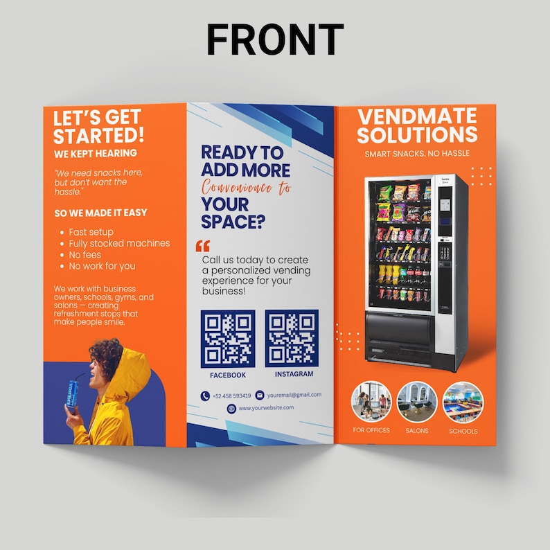 Vending Machine Business Brochure Template, Vending Machine Trifold ...
