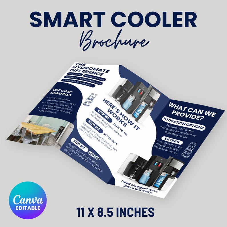 Smart Cooler Brochure for Vending Business, Editable Vending Machine ...