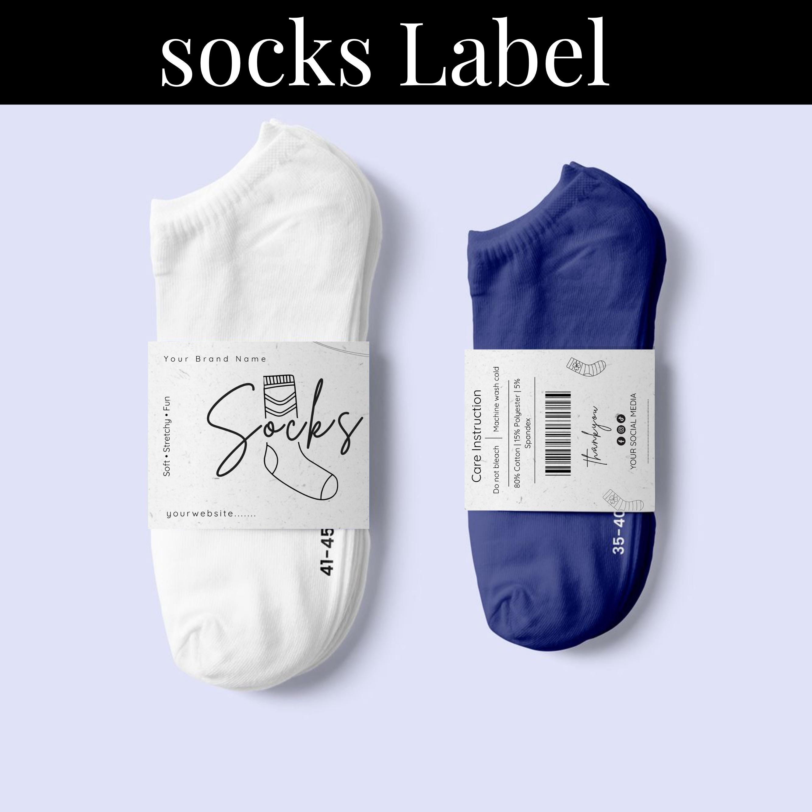 Editable Socks Label Template, Socks Packaging Template, Socks Wrap ...