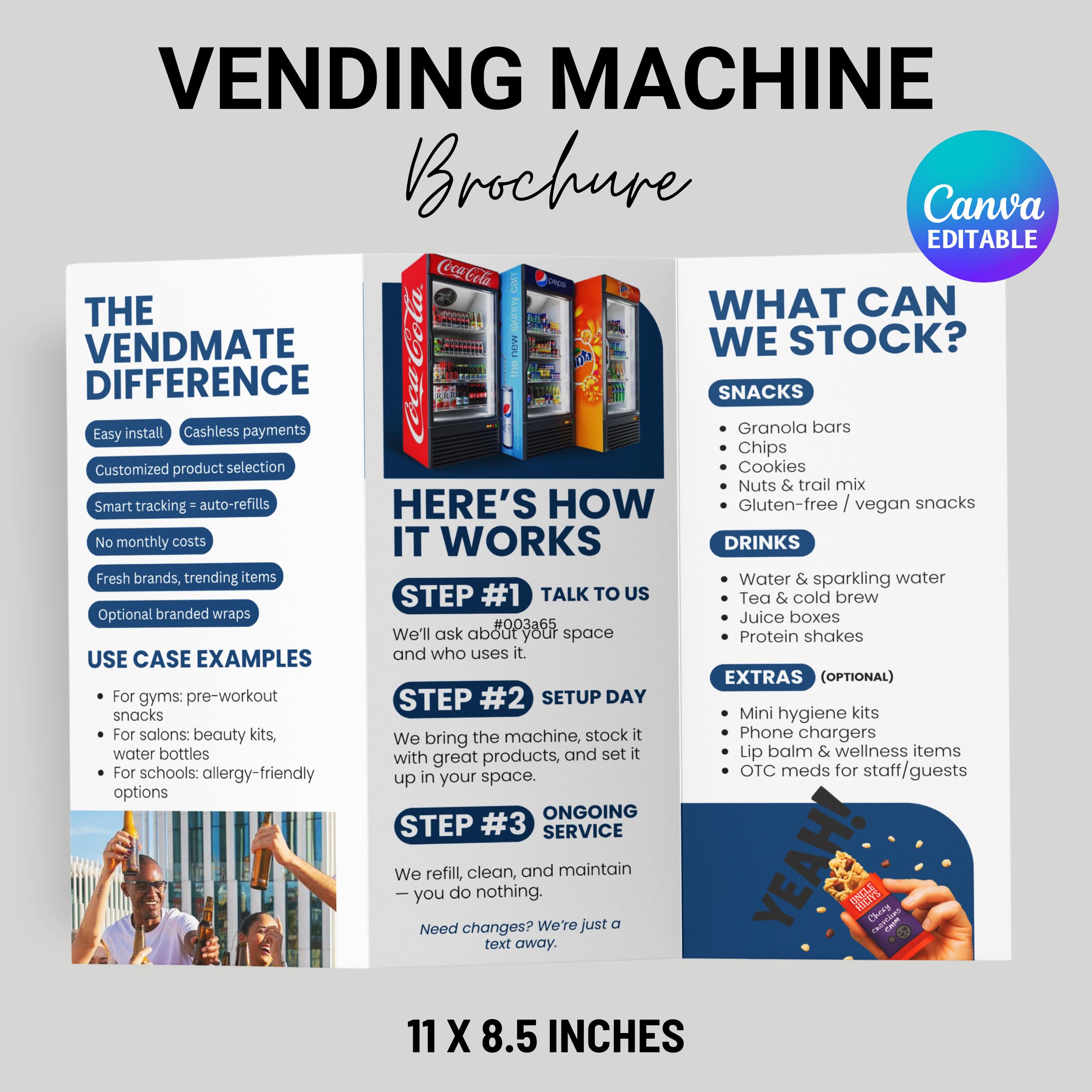 Vending Machine Business Brochure Template, Vending Machine Trifold ...