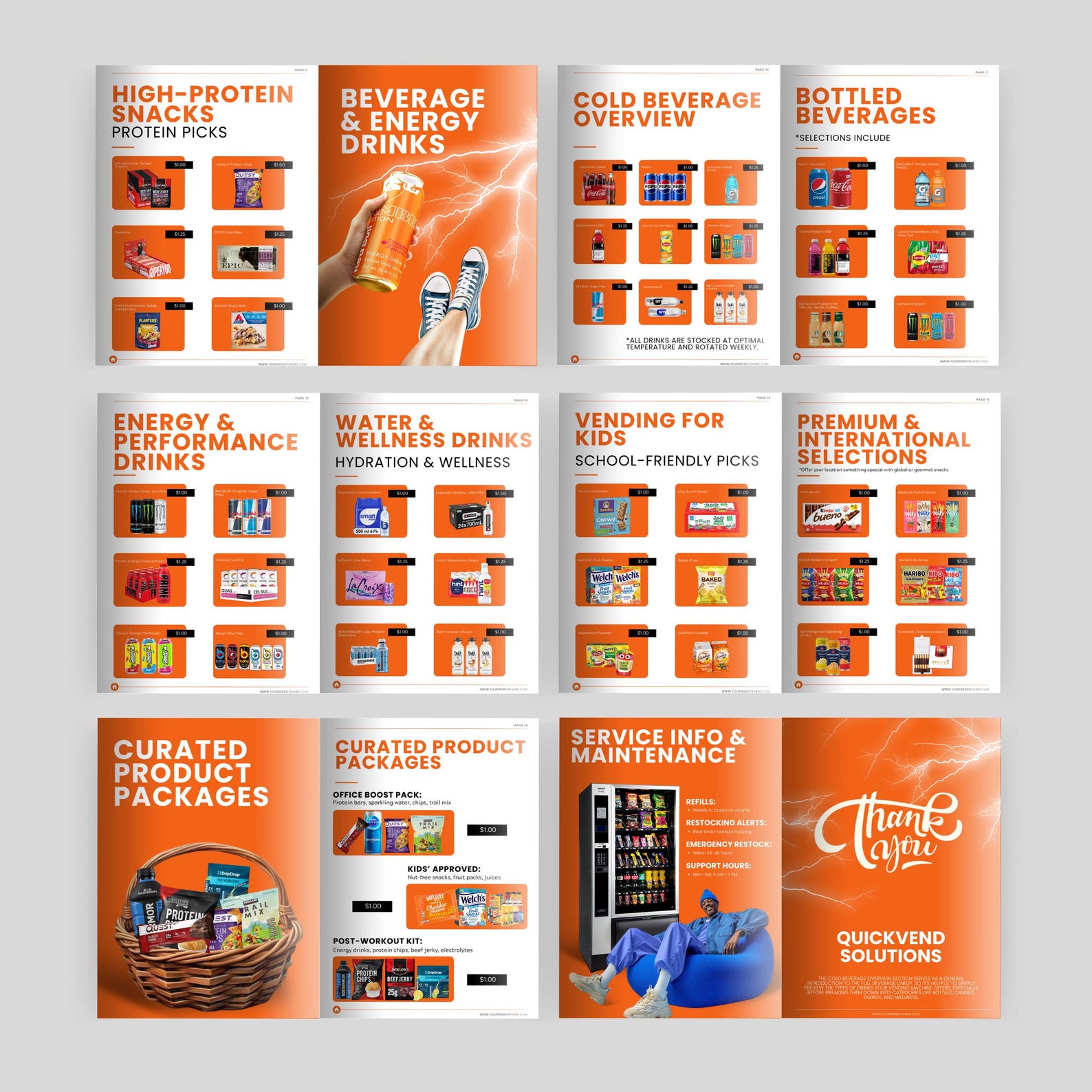 Editable Vending Machine Products Catalog, Vending Drinks Catalog ...