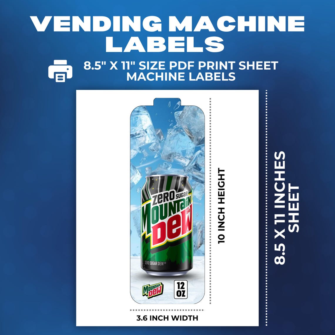40+ Royal Vendors Vending Machine Labels, 12 Oz Can Chameleon Style ...