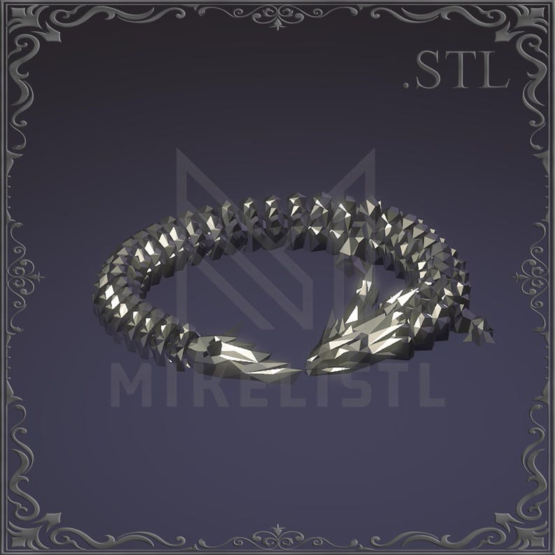 Articulated Dungeon Dragon. STL File for 3D Printing, STL Print Files ...