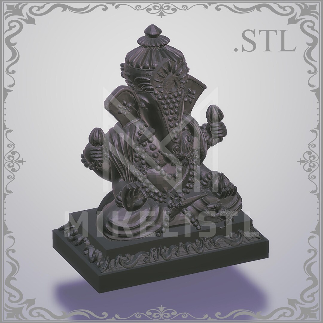 Lord Ganesha Statue. STL File for 3D Printing. God, Decoration ...