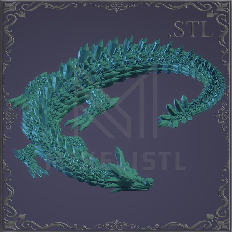 Articulated Abyss Dragon. STL File for 3D Printing, STL Print Files ...