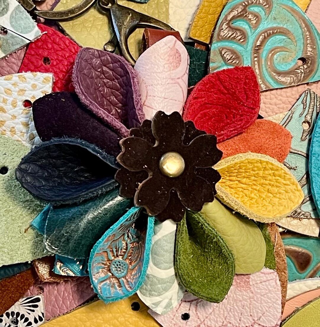 Color Wheel Leather Flower & Heart Snap- the Original - Etsy