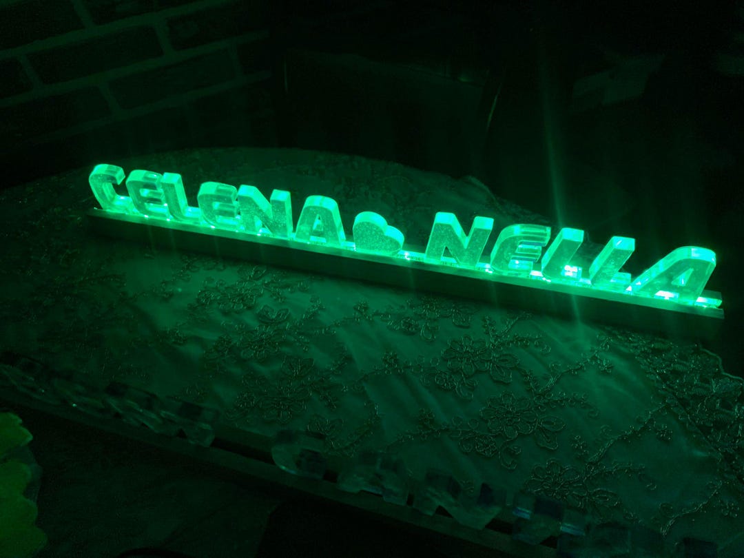 Personalized Name Led Light Epoxy Resin - Etsy