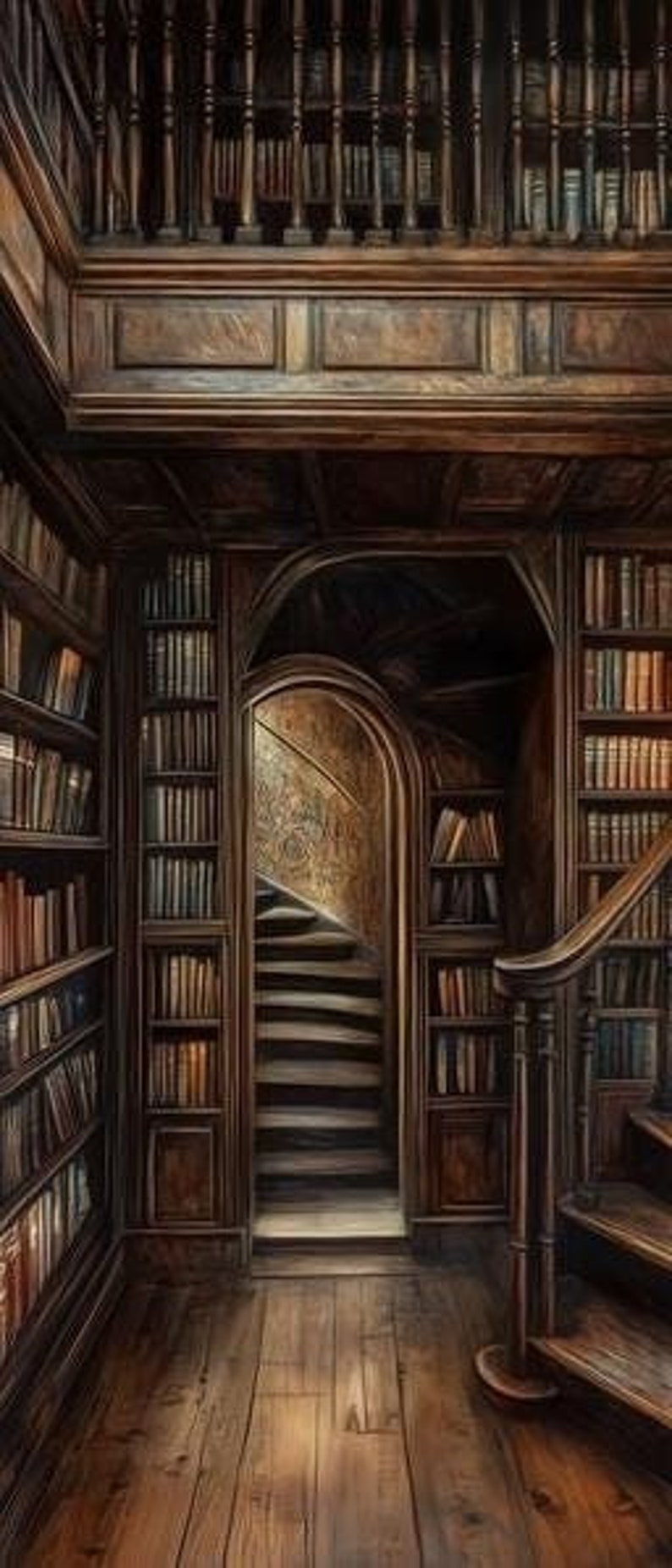 Library Stair 3:7 Phone Wallpaper - Etsy