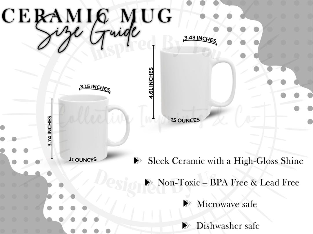 Ceramic Mug Size Guide PNG | 11 Oz & 15 Oz Mug Dimensions Chart for ...
