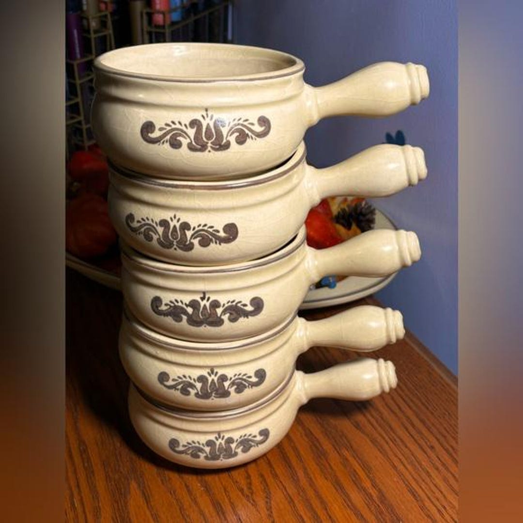 Pfaltzgraff village Stoneware Open Onion Soup Bowls - Etsy