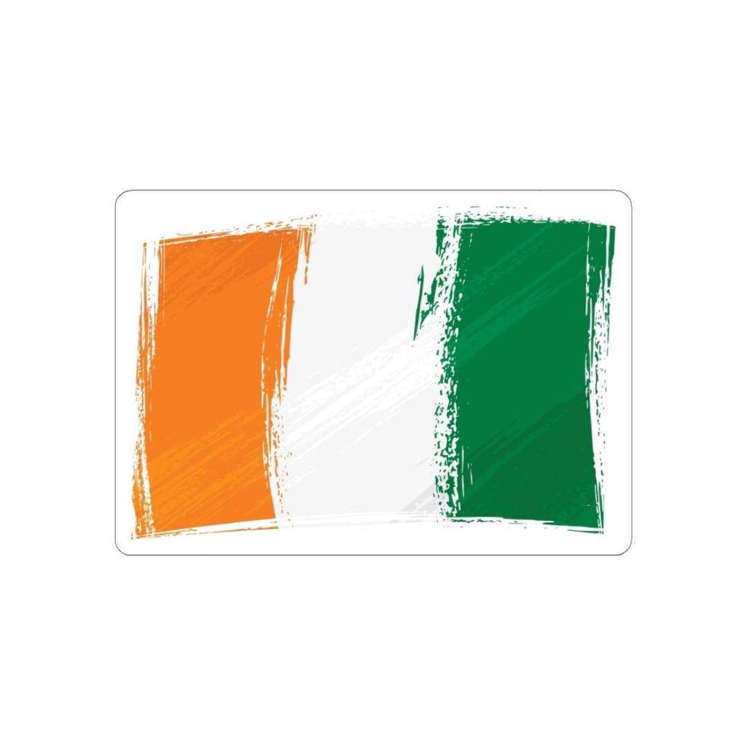 Code D'ivoire | Ivory Coast Flag Kiss-cut Stickers | Country Flag Decor ...