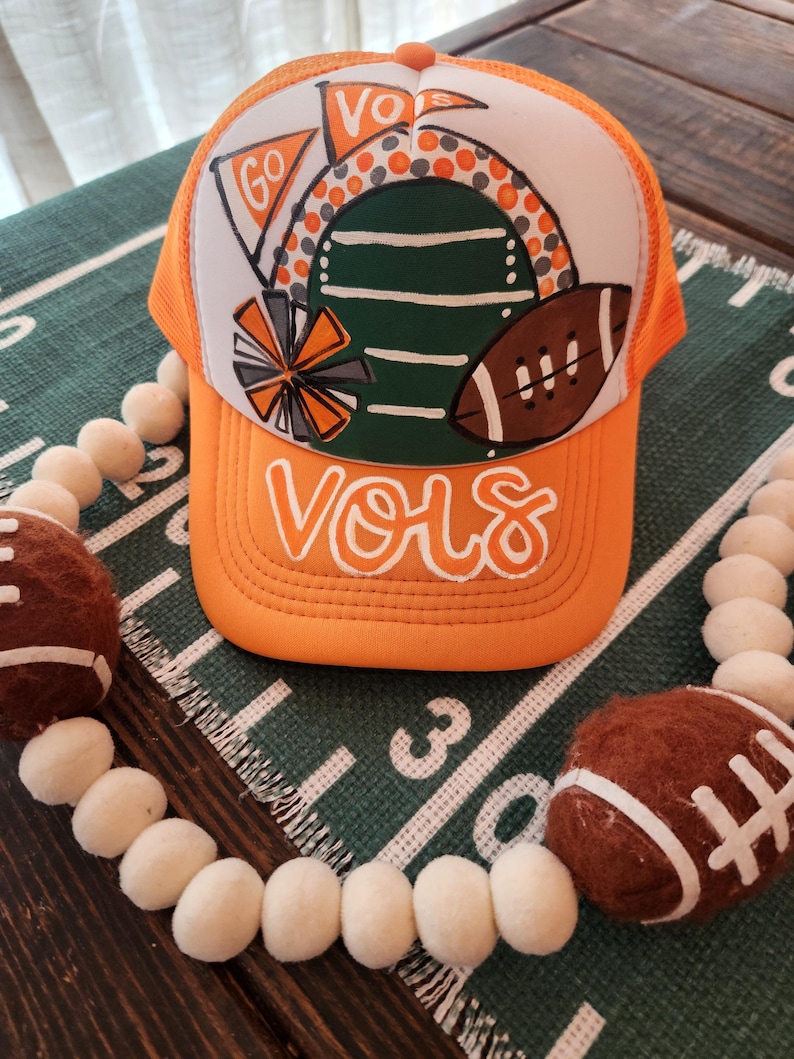 Handpainted Trucker Hats - Football - Etsy
