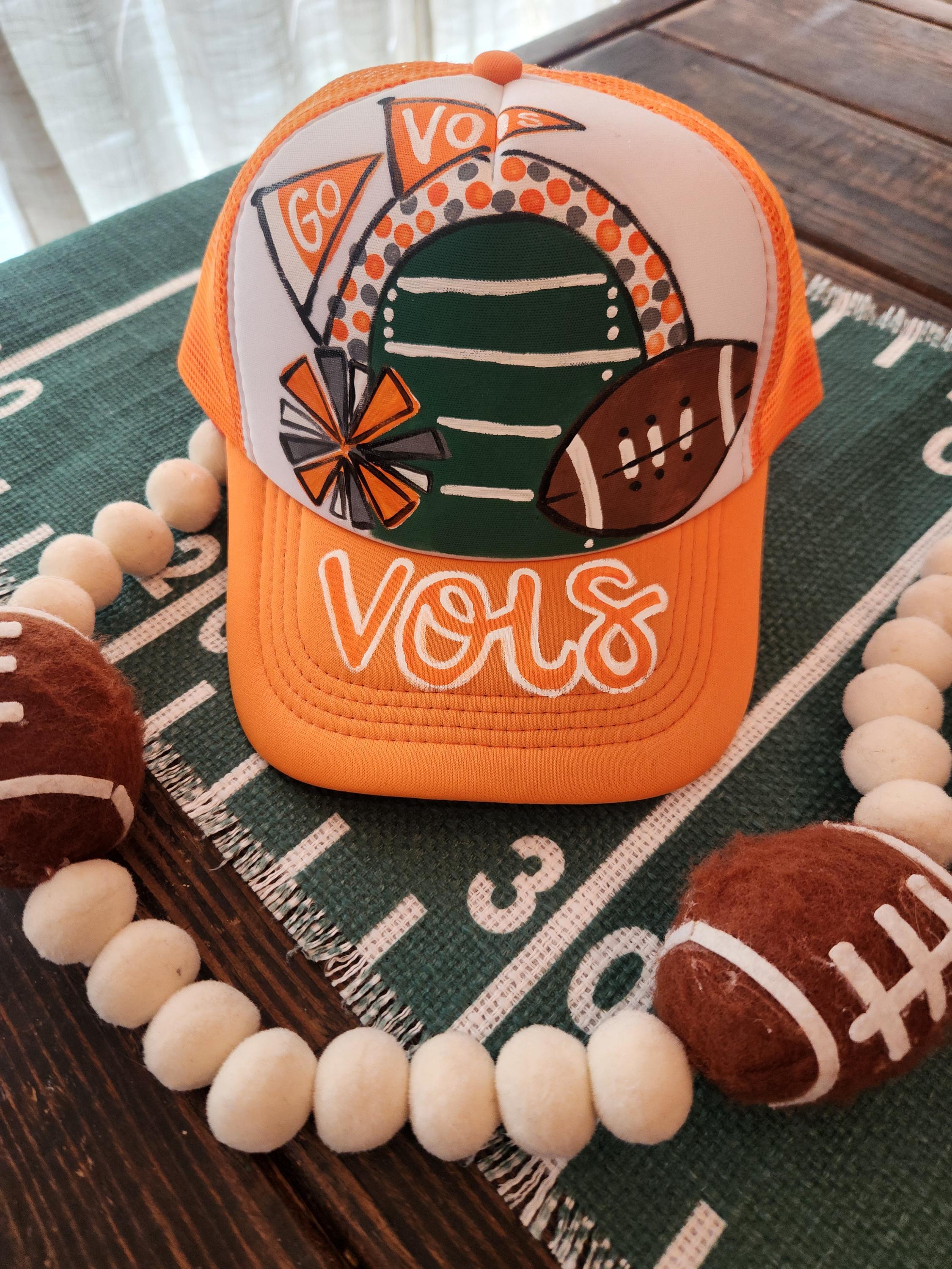 Handpainted Trucker Hats - Football - Etsy