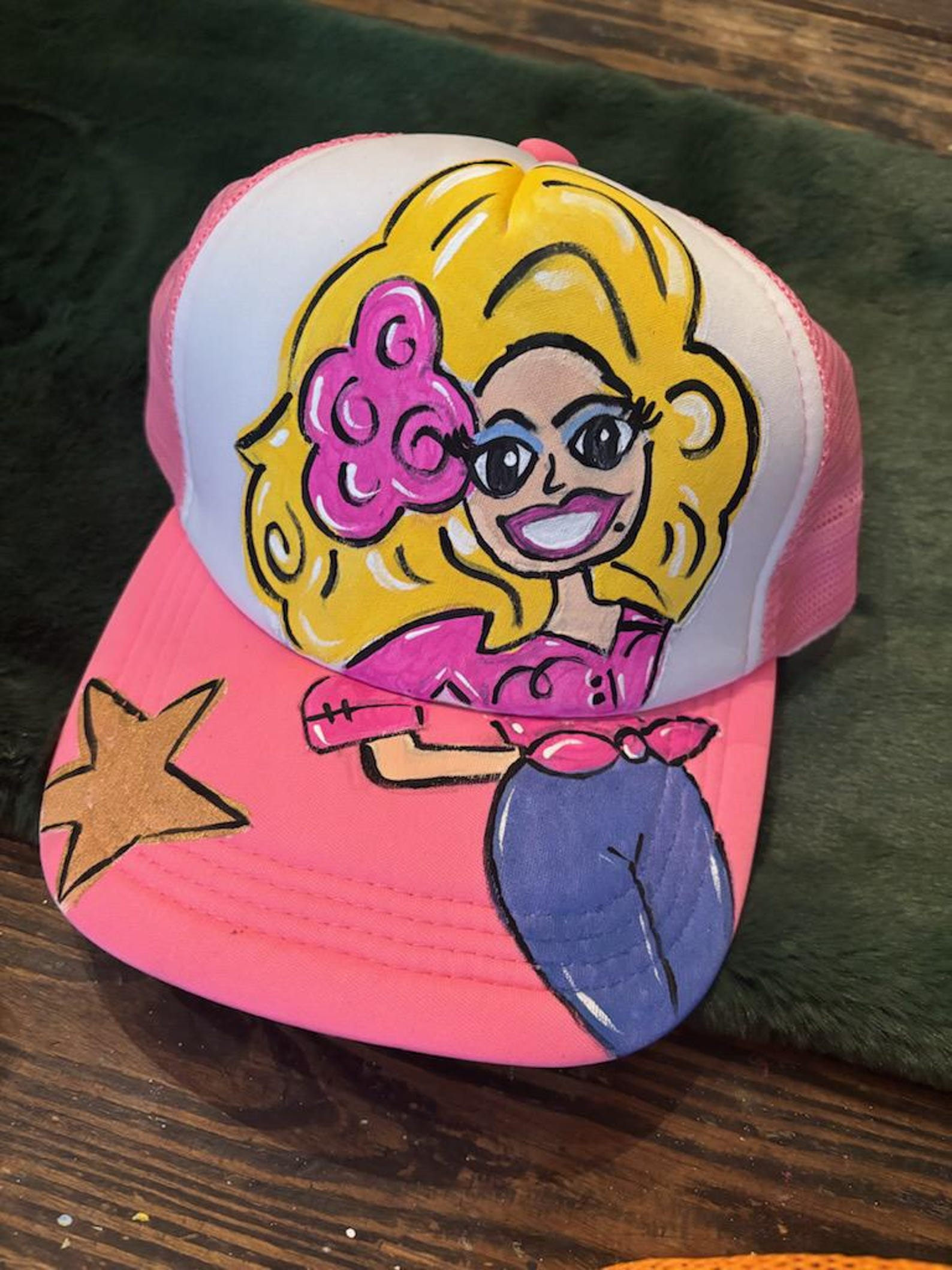 Handpainted Trucker Hats - Hello Dolly - Etsy