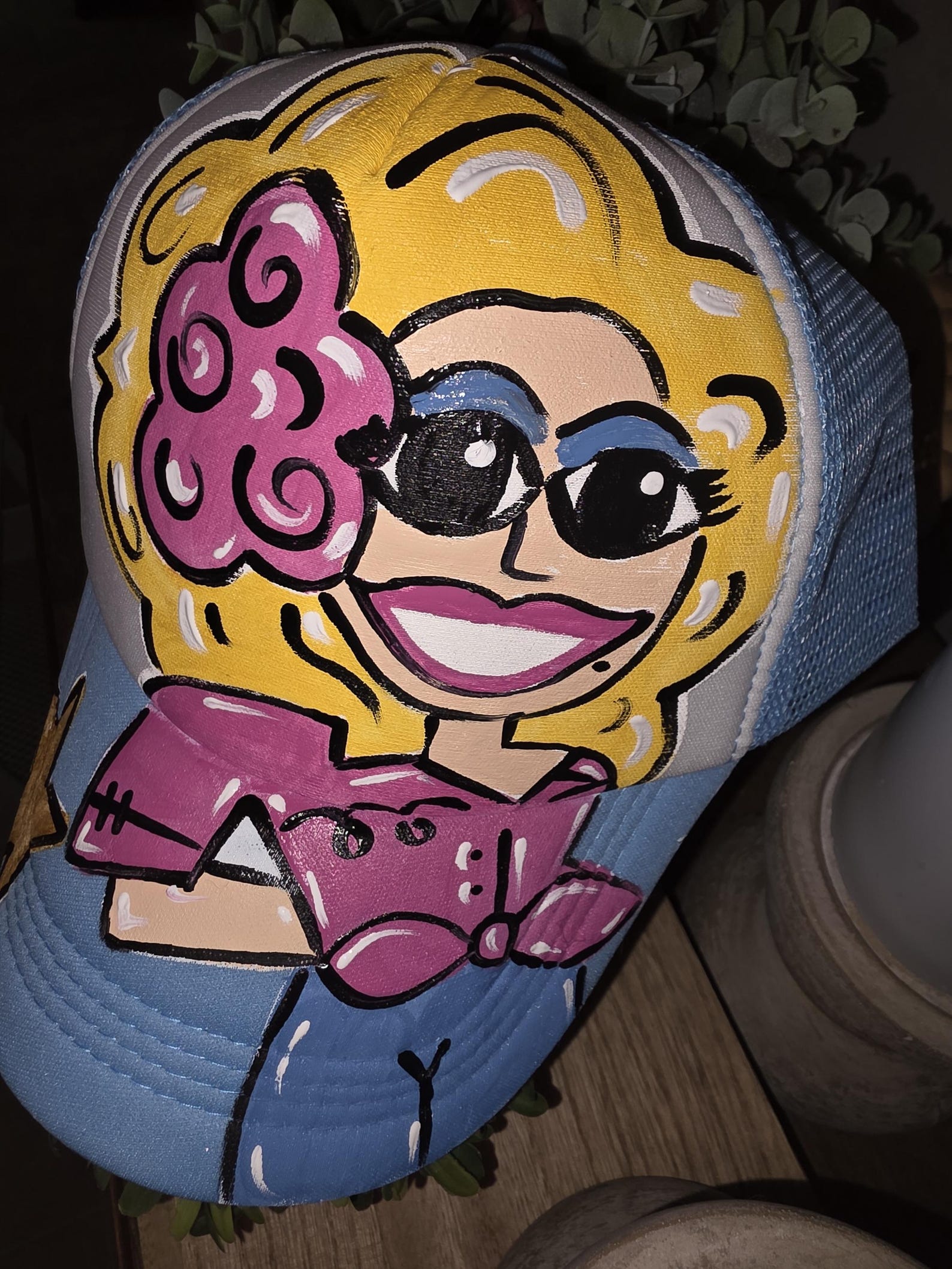 Handpainted Trucker Hats - Hello Dolly - Etsy