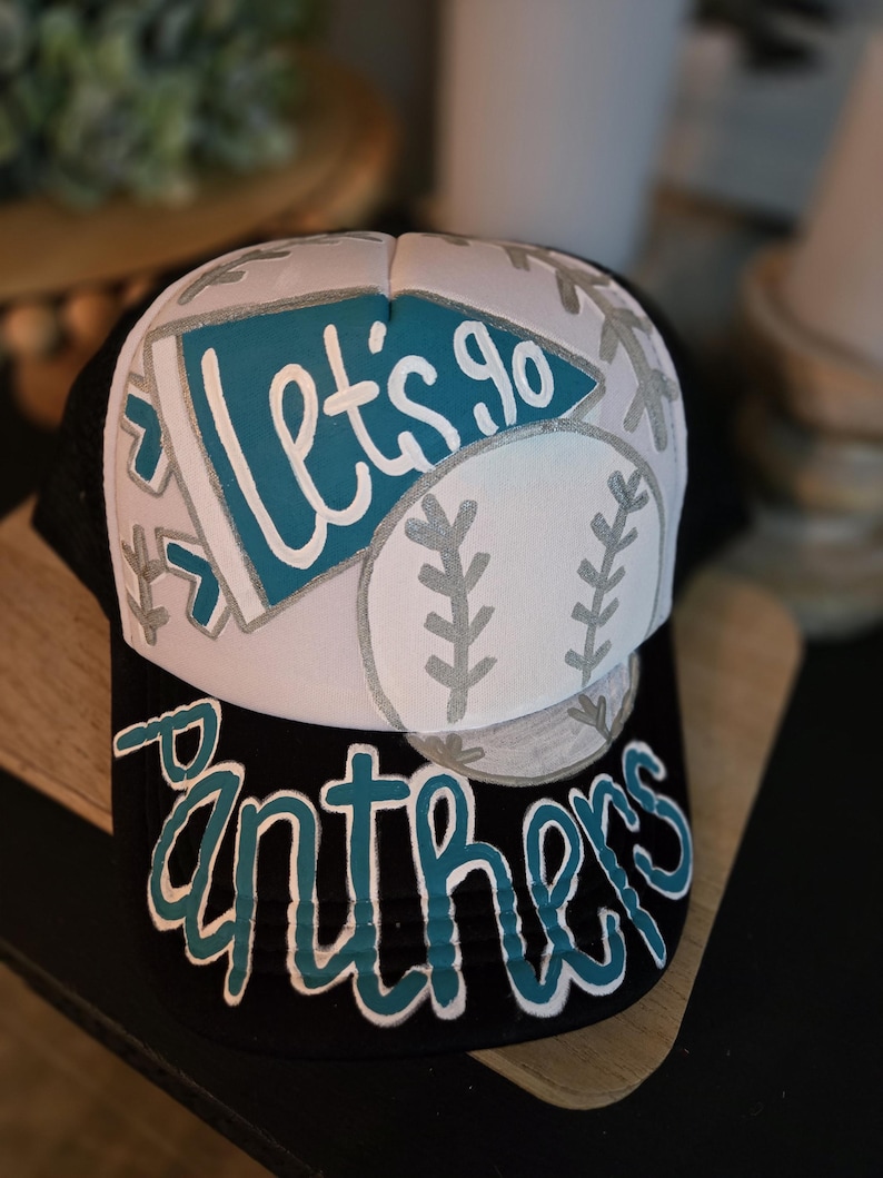 Handpainted Trucker Hats - Baseball / Softball - Customized Order ...