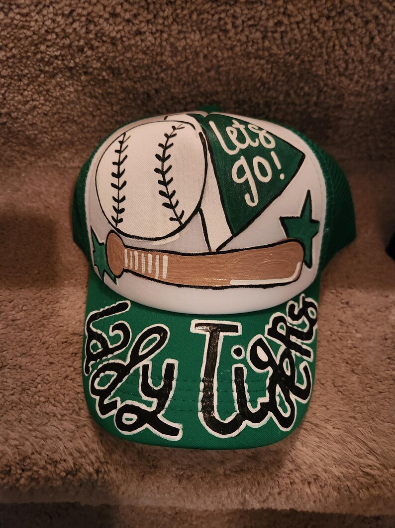 Handpainted Trucker Hats - Baseball / Softball - Customized Order ...