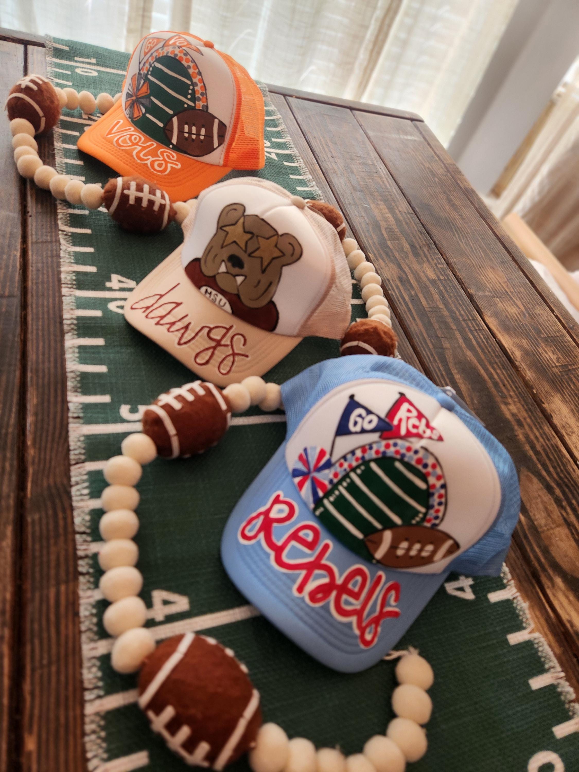 Handpainted Trucker Hats - Football - Etsy
