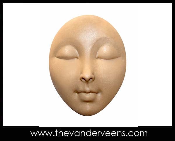 Mold No.117 ( Face - Flater With Closed Eyes) by Veronica - Etsy