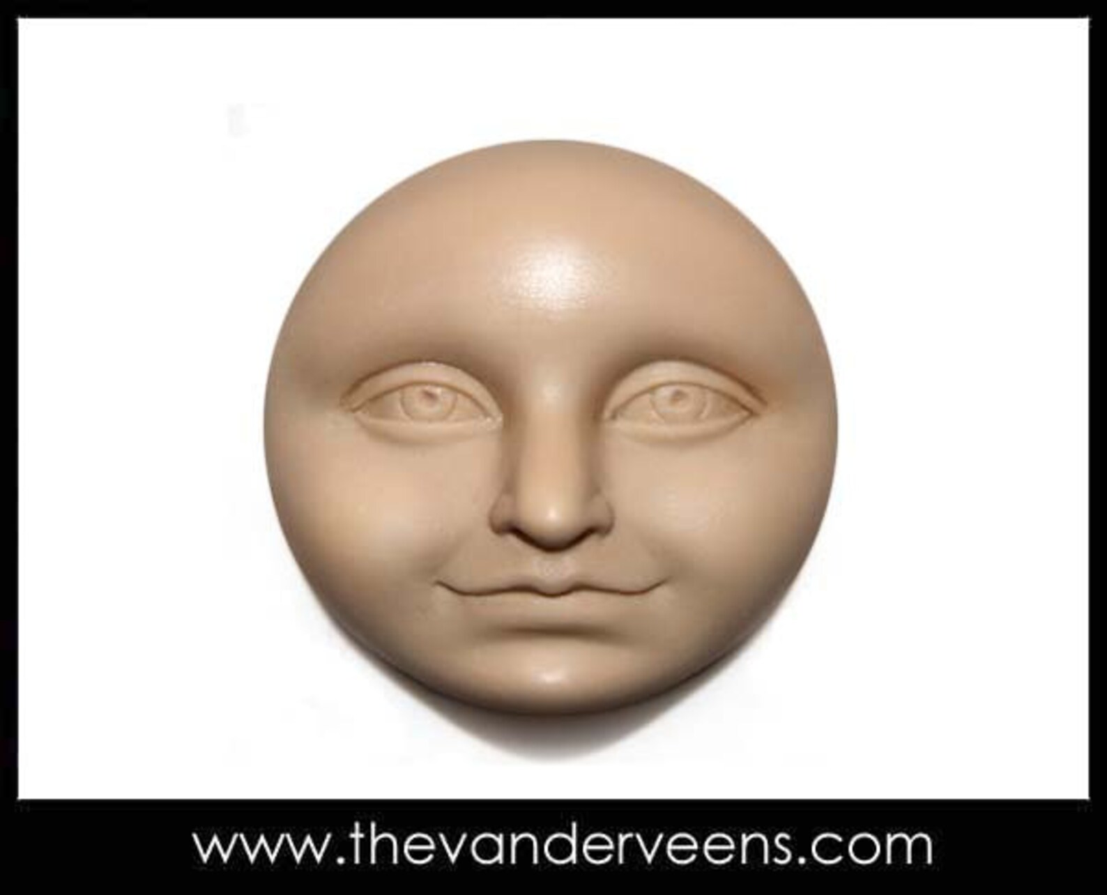 Mold No.97 full Moon Face-happy by Veronica | Etsy