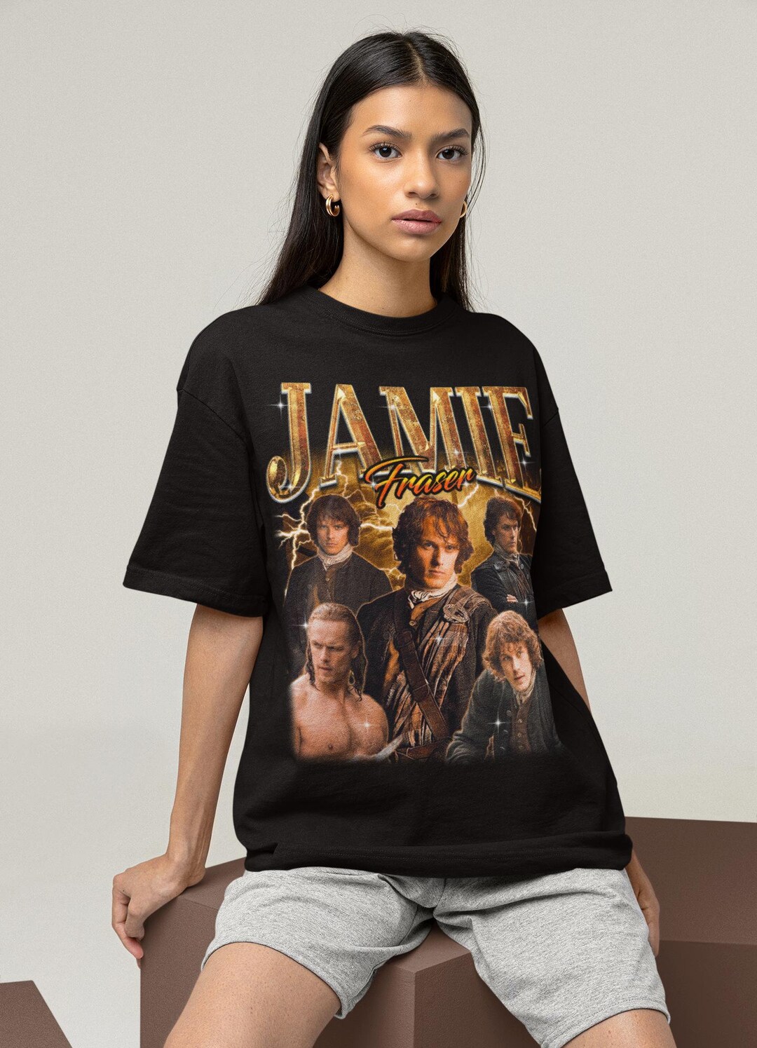 Jamie Fraser Shirt, Sam Heughan Shirt,sam Heughan Tshirt,sam Heughan ...