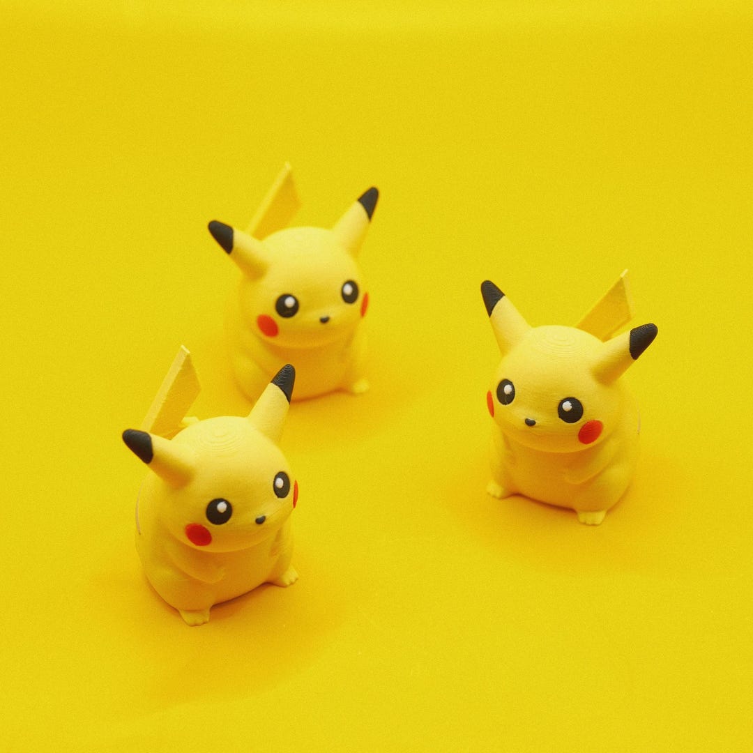 Classic Gen 1 Pikachu Figurine 3D Printed Pokemon & Collectible Desk ...