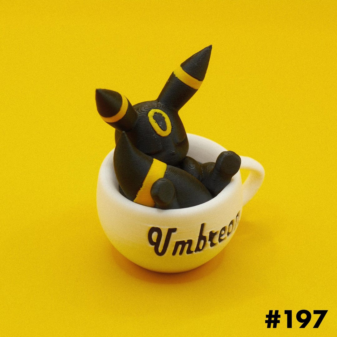 Umbreon Pokemon Sleepy Cup Figurine - Etsy
