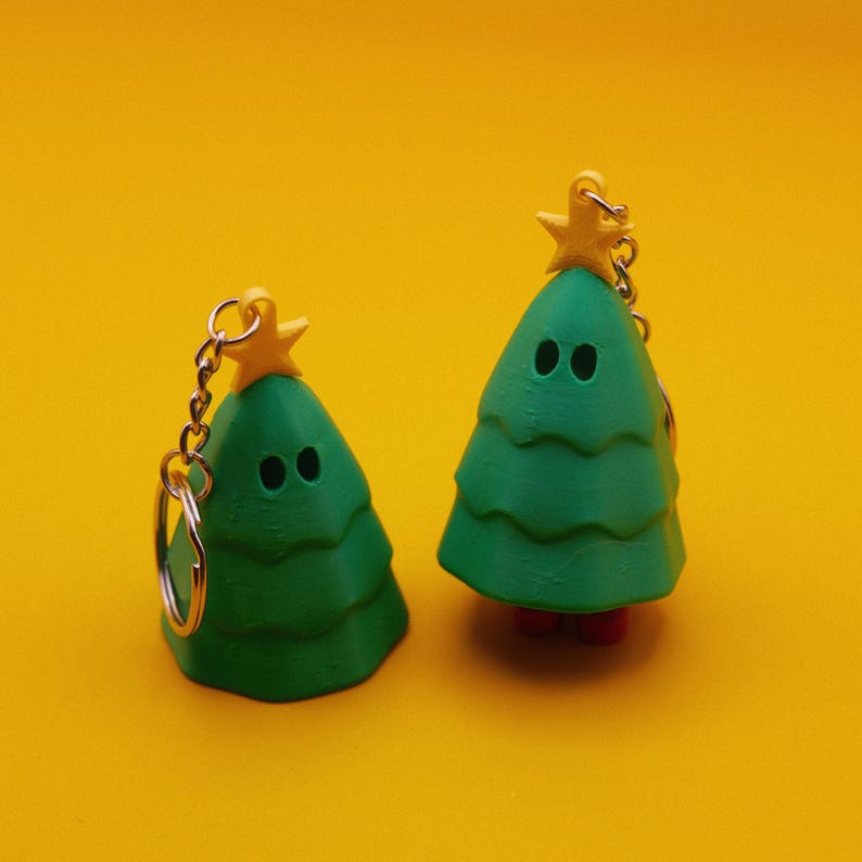 Christmas Tree Fidget Toys 3D Printed Keyring Fidget Bag Charm Fidget ...