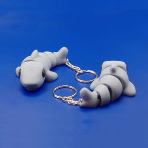 Shark Fidget Toys 3D Printed Keyring Fidget Bag Charm Fidget Keychain ...