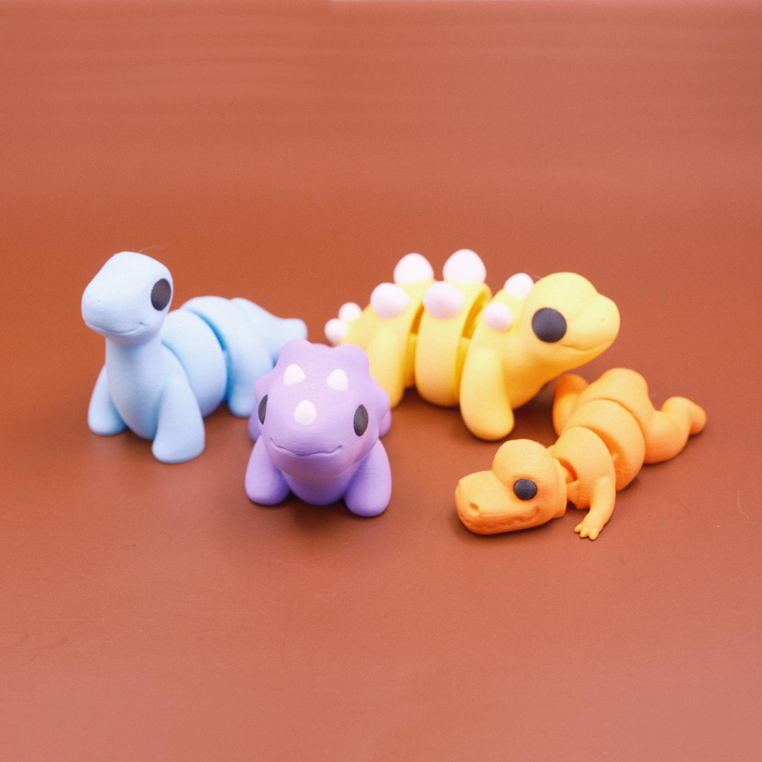 Baby Dino Bundle | 3D Printed Fidget Toys | Keyrings | Bag Charms | Key ...