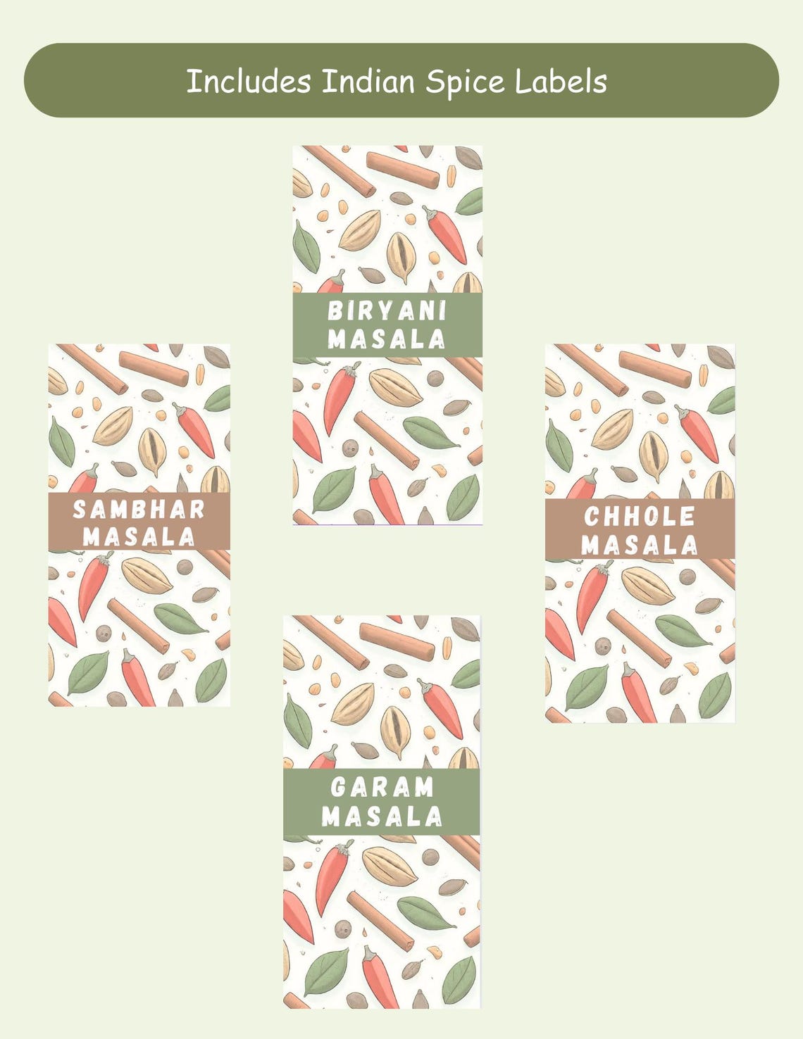 Indian Spice Labels - Etsy