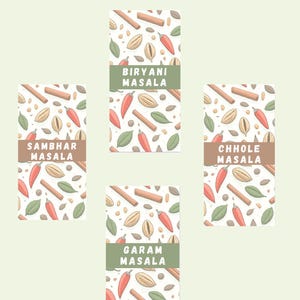 Indian Spice Labels - Etsy