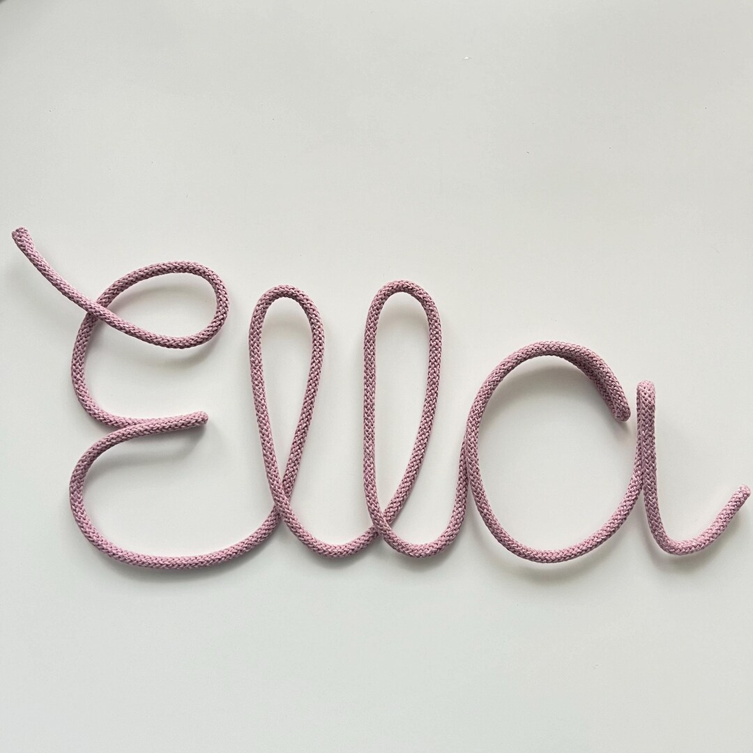Knitted Wire Name Sign for Nursery Name Signs for Wall Name Sign Kids ...