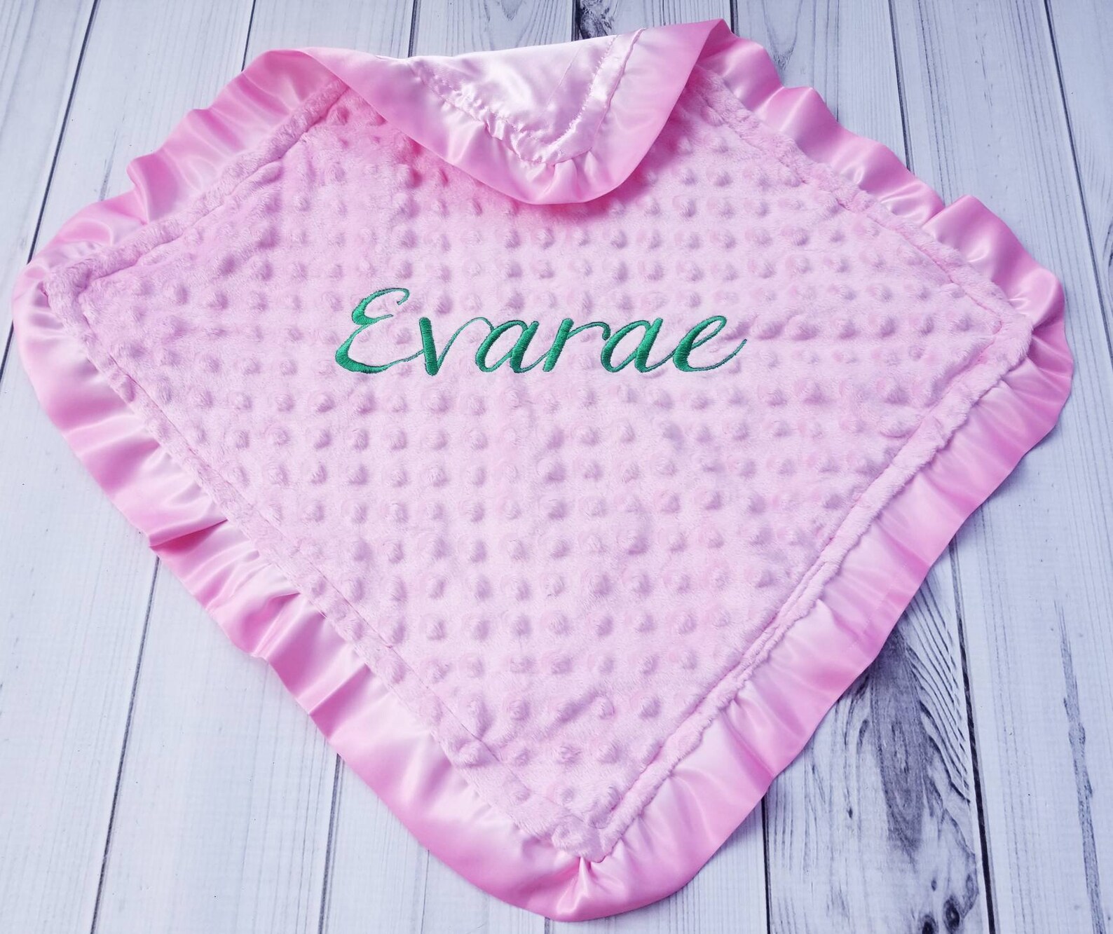 Baby Security Blanket Lovie Pink Minky and Pink Satin Pink - Etsy