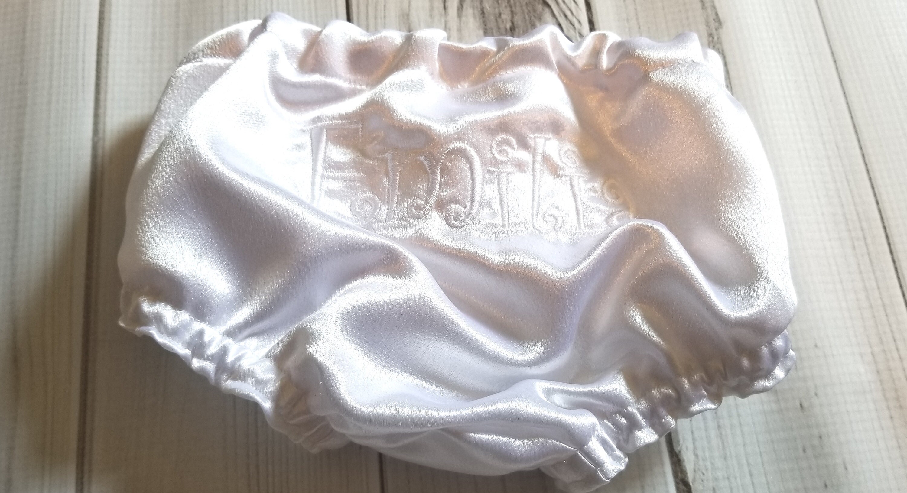 Personalized White Satin Diaper Cover Bloomers 0-3 months thru | Etsy