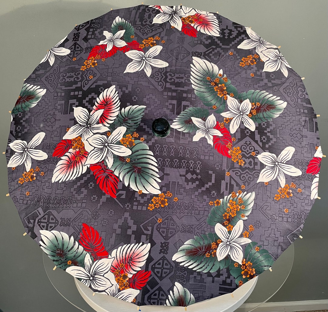 Floral Polynesian Design Parasol - Etsy