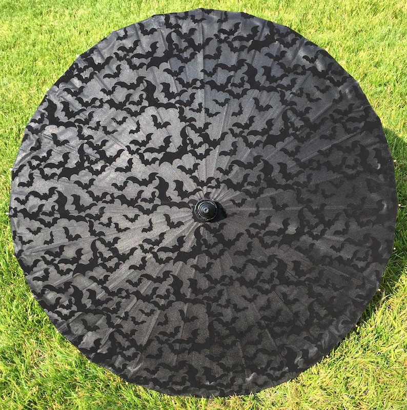 Black Parasol With Black Bats - Etsy