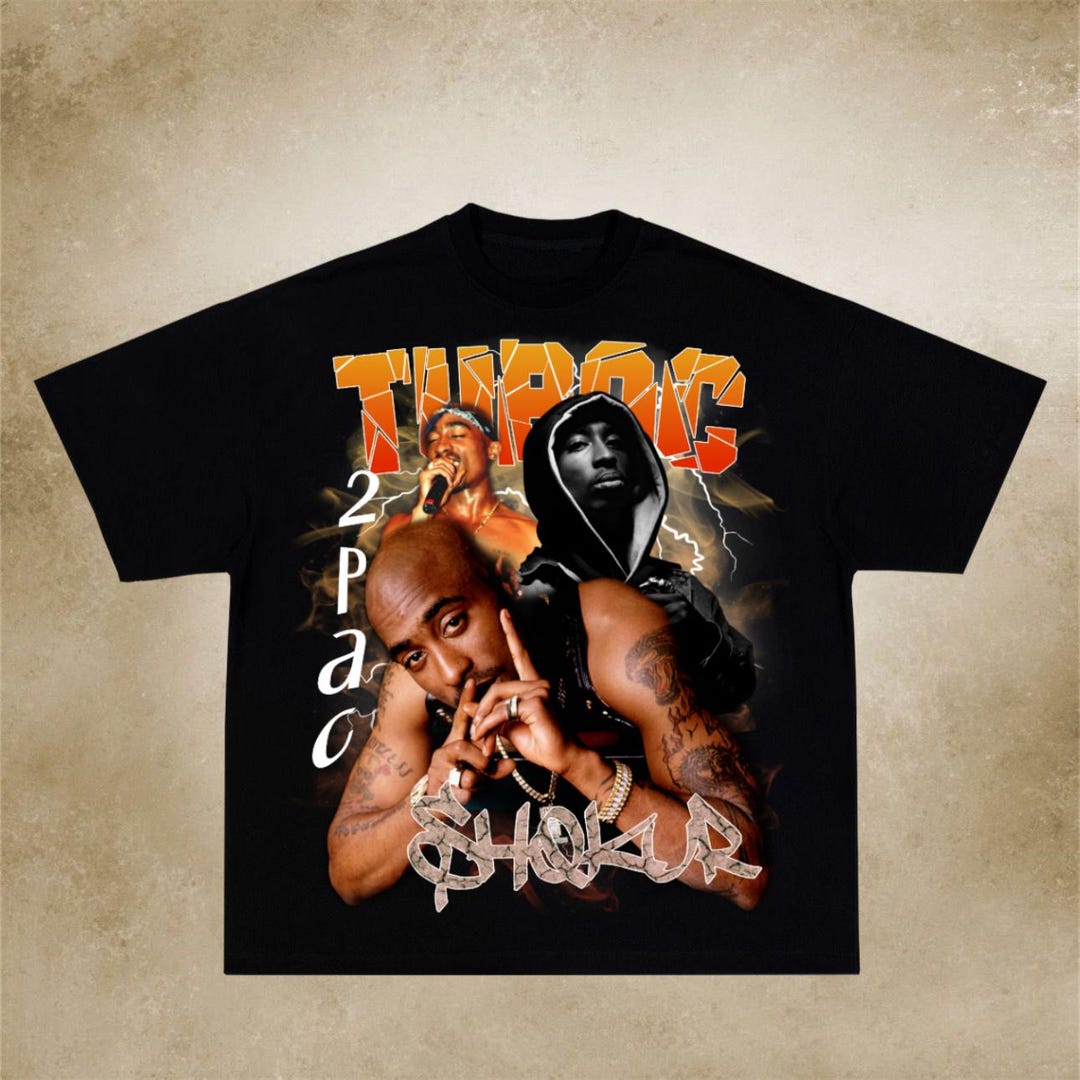 2pac Iconic T-shirt, Celebrate Hip-hop Culture With Classic Rap Apparel ...