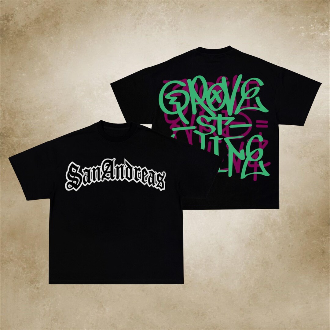 GTA San Andreas Shirt, GTA Graffiti Shirt, Video Game Merch, Grand ...