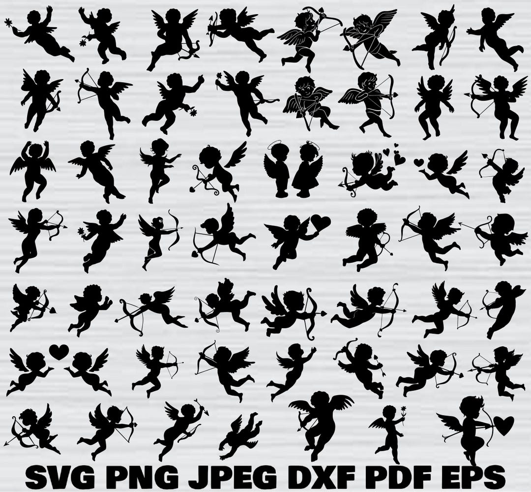Cupid Svg Bundle, Cupid Clipart, Cupid Cut Files for Circut, Cupid ...