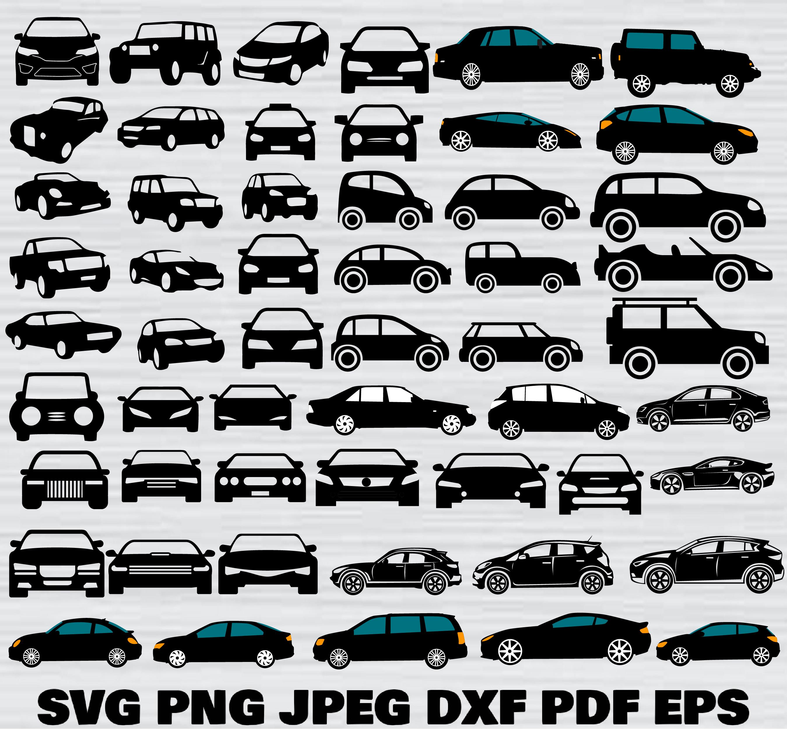 Cars Svg Bundle, Cars Clipart, Jeep Svg, Cars Silhouette, Cars Cut ...