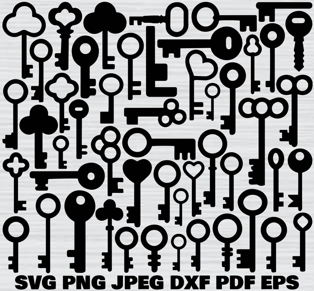 Key Svg Bundle, Key Clipart, Magic Key Svg, Vintage Key Svg, Heart ...