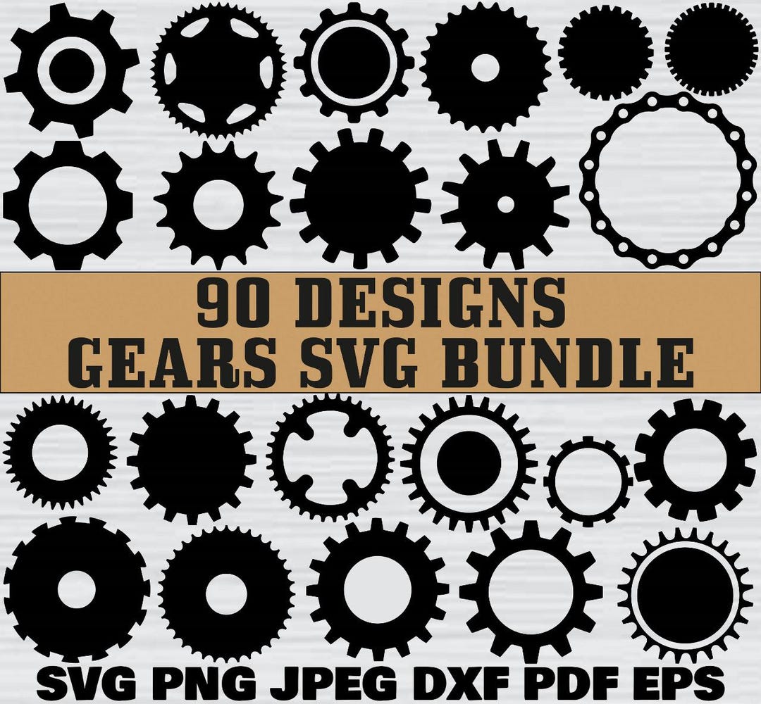 Gears Svg Bundle, Gears Clipart, Gear Cut Files for Circut, Gears ...