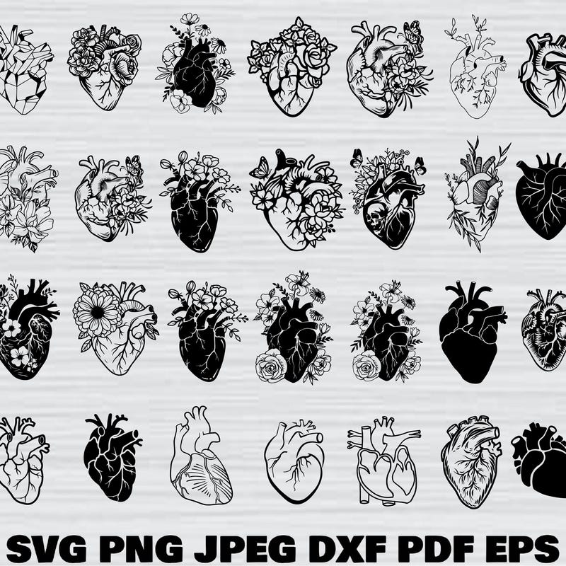 Heart Svg - Etsy